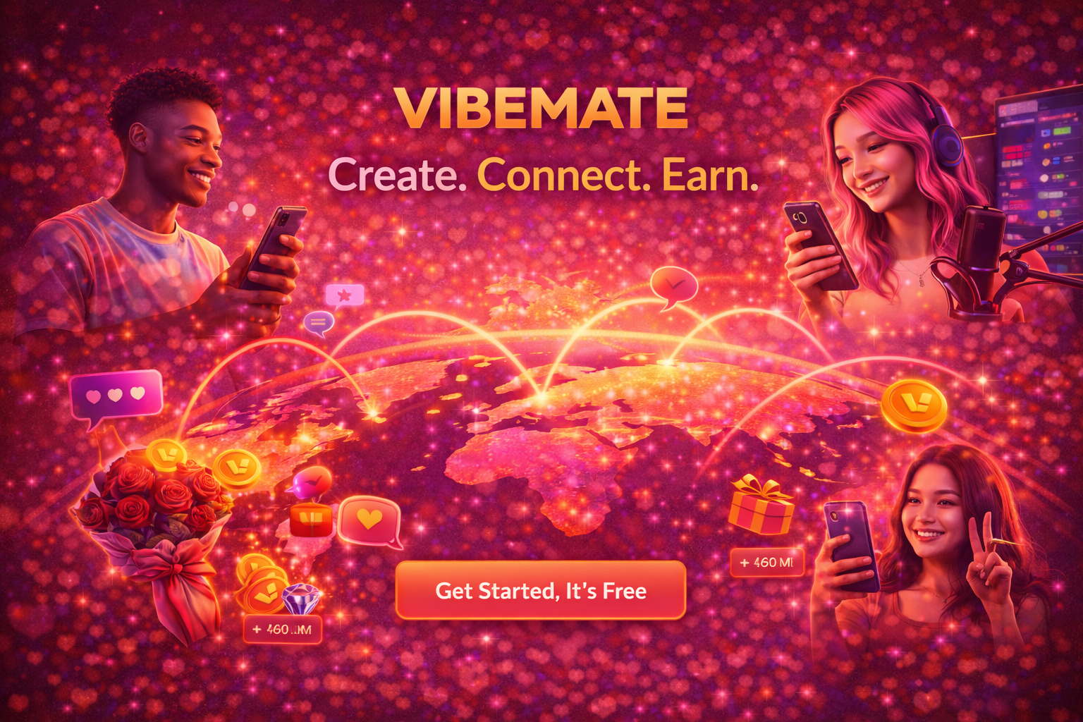 Vibemate - Date, Stream, Chat & Earn Real Rewards